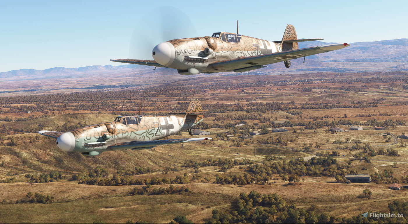 Messerschmitt Bf-109G-2 JG77 Black 7 for Microsoft Flight Simulator | MSFS