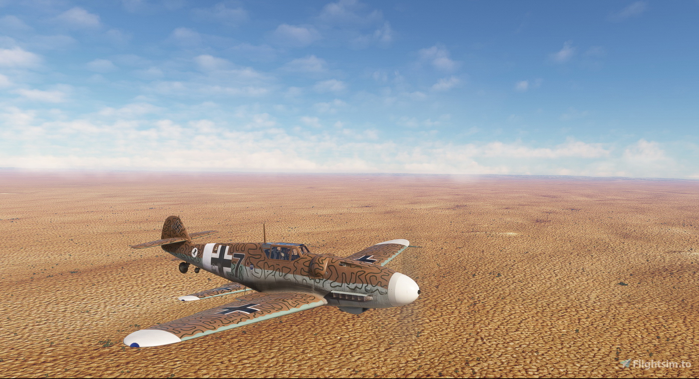 Messerschmitt Bf-109G-2 JG77 Black 7 for Microsoft Flight Simulator | MSFS