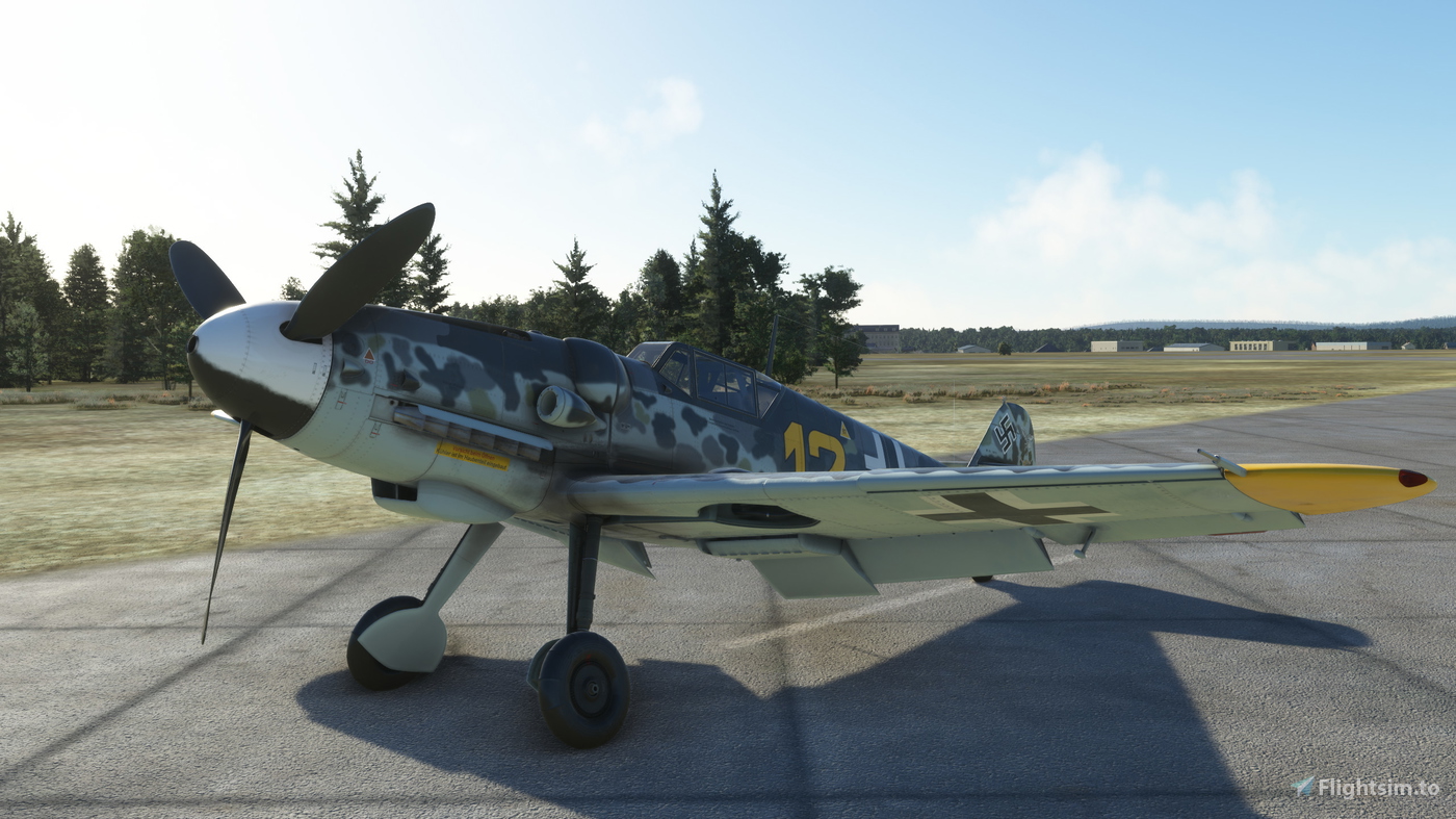 Messerschmitt Bf 109G-6 "Gelbe 12" W.Nr. 14810 Stab III./ JG 5 für Microsoft Flight Simulator | MSFS
