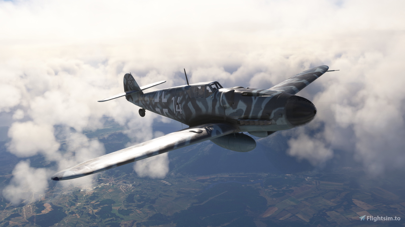 Messerschmitt Bf 109G-8 W.Nr. 200... "Weiße 14" I./NAGr. 12 for Microsoft Flight Simulator | MSFS