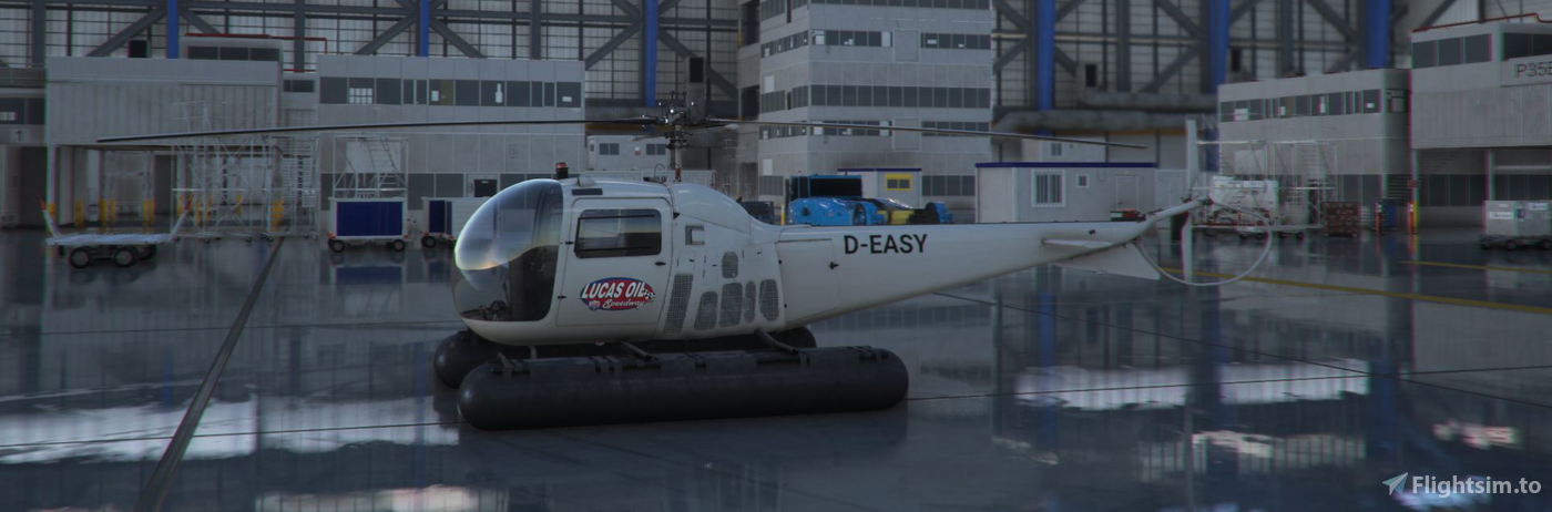 microsoft-aircraft Bell 47J Ranger White ,Green;Yellow and Red for ...