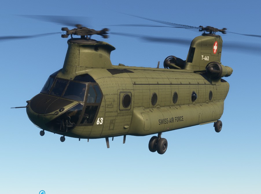 Miltech CH47-D - Swiss Air Force T-663 for Microsoft Flight Simulator ...