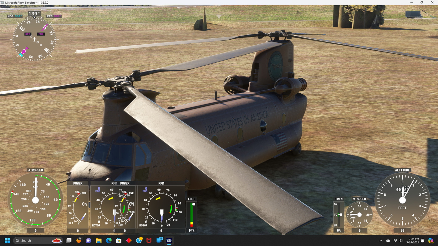 Miltech CH47D Airforce One for Microsoft Flight Simulator | MSFS