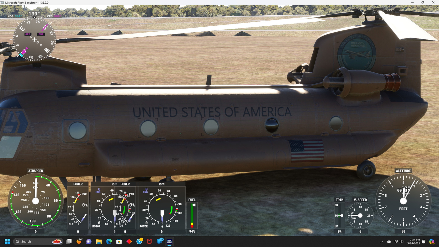 Miltech CH47D Airforce One for Microsoft Flight Simulator | MSFS