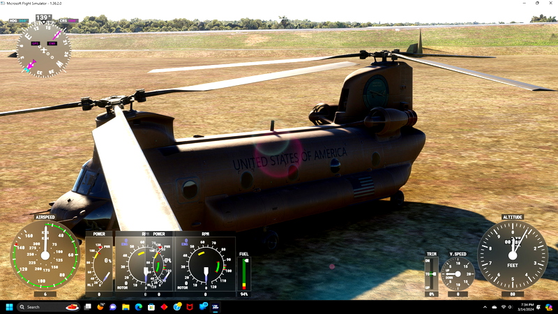 Miltech CH47D Airforce One for Microsoft Flight Simulator | MSFS