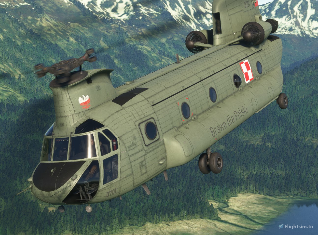 Miltech Chinook CH47D- Polish Air Force 0701 for Microsoft Flight ...