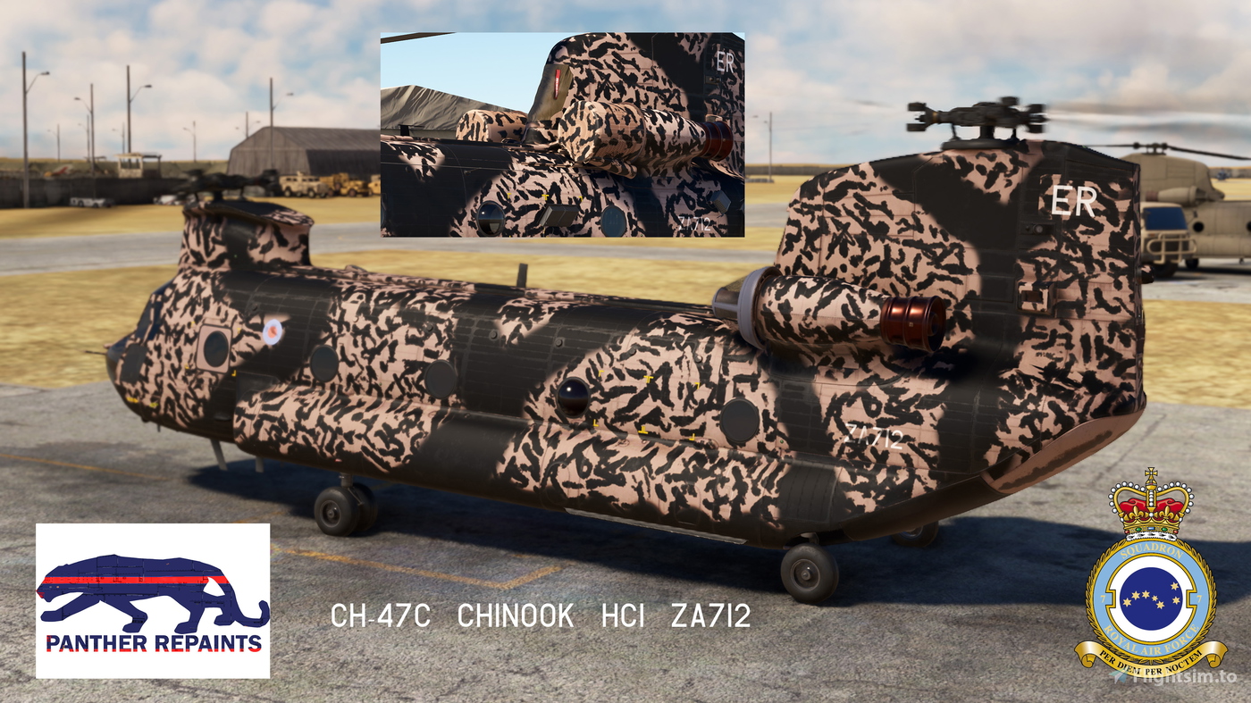 MiltechSimulations_CH47D_RAF ZA712 Gulf War 对于 Microsoft Flight ...