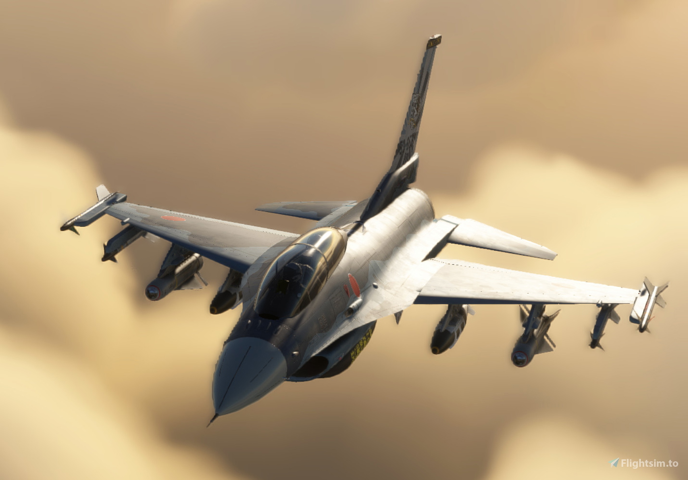 Mitsubishi F2 Pack (SC Designs F16) for Microsoft Flight Simulator | MSFS