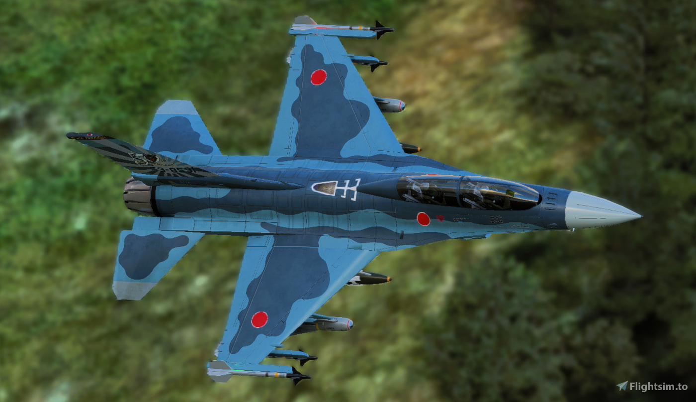Mitsubishi F2 Pack (SC Designs F16) for Microsoft Flight Simulator | MSFS