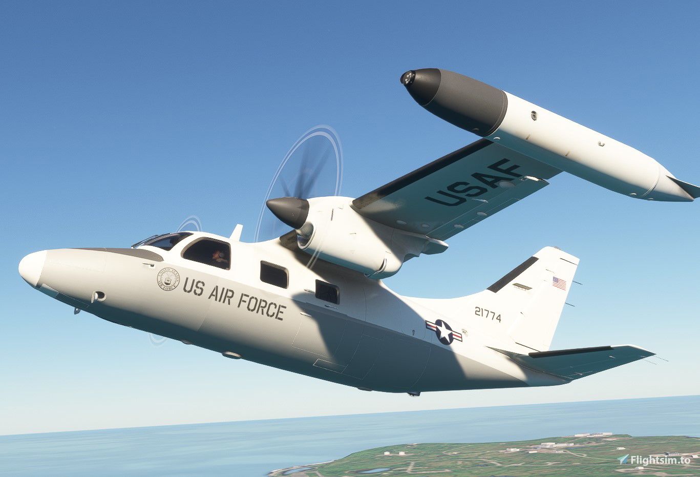 Mitsubishi MU-2 US Air Force 21774 for Microsoft Flight Simulator | MSFS