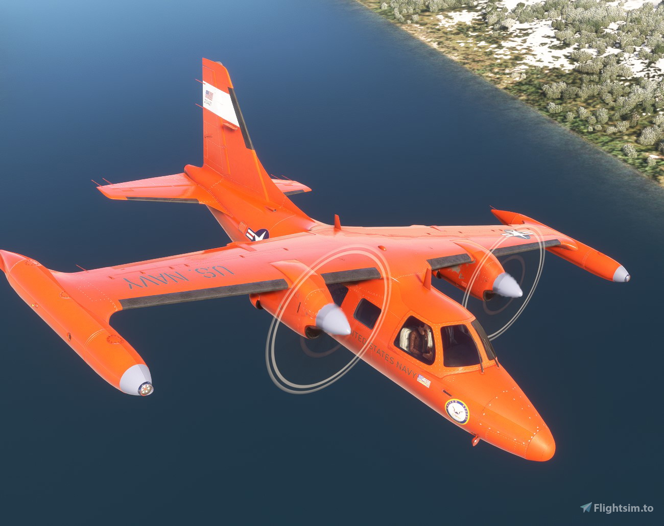 Mitsubishi MU-2 US NAVY (Orange glossy paintwork) for Microsoft Flight ...