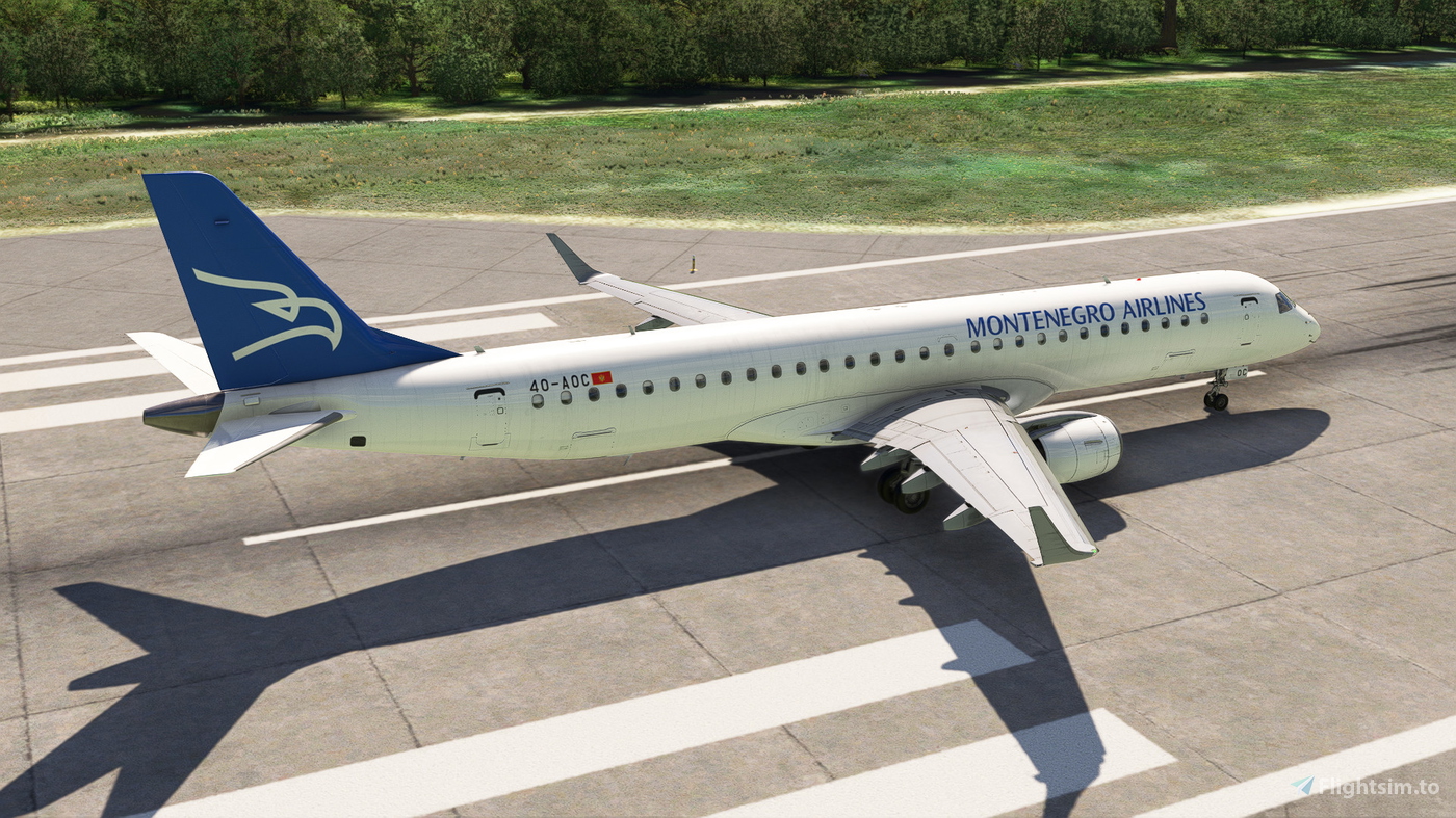 Montenegro Airlines 40-AOC FSS E195 for Microsoft Flight Simulator | MSFS