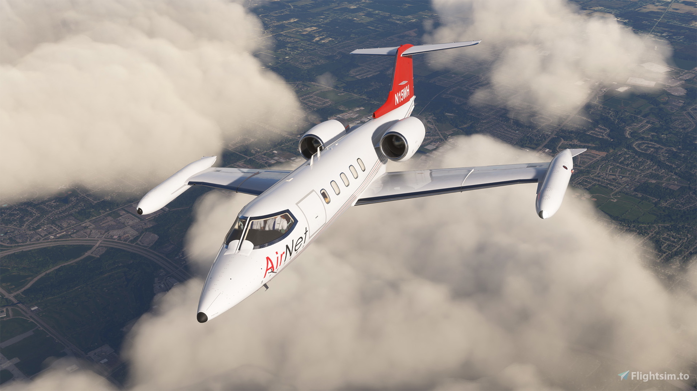 N15WH AirNet (old colors) - Flysimware Learjet 35A for Microsoft Flight ...