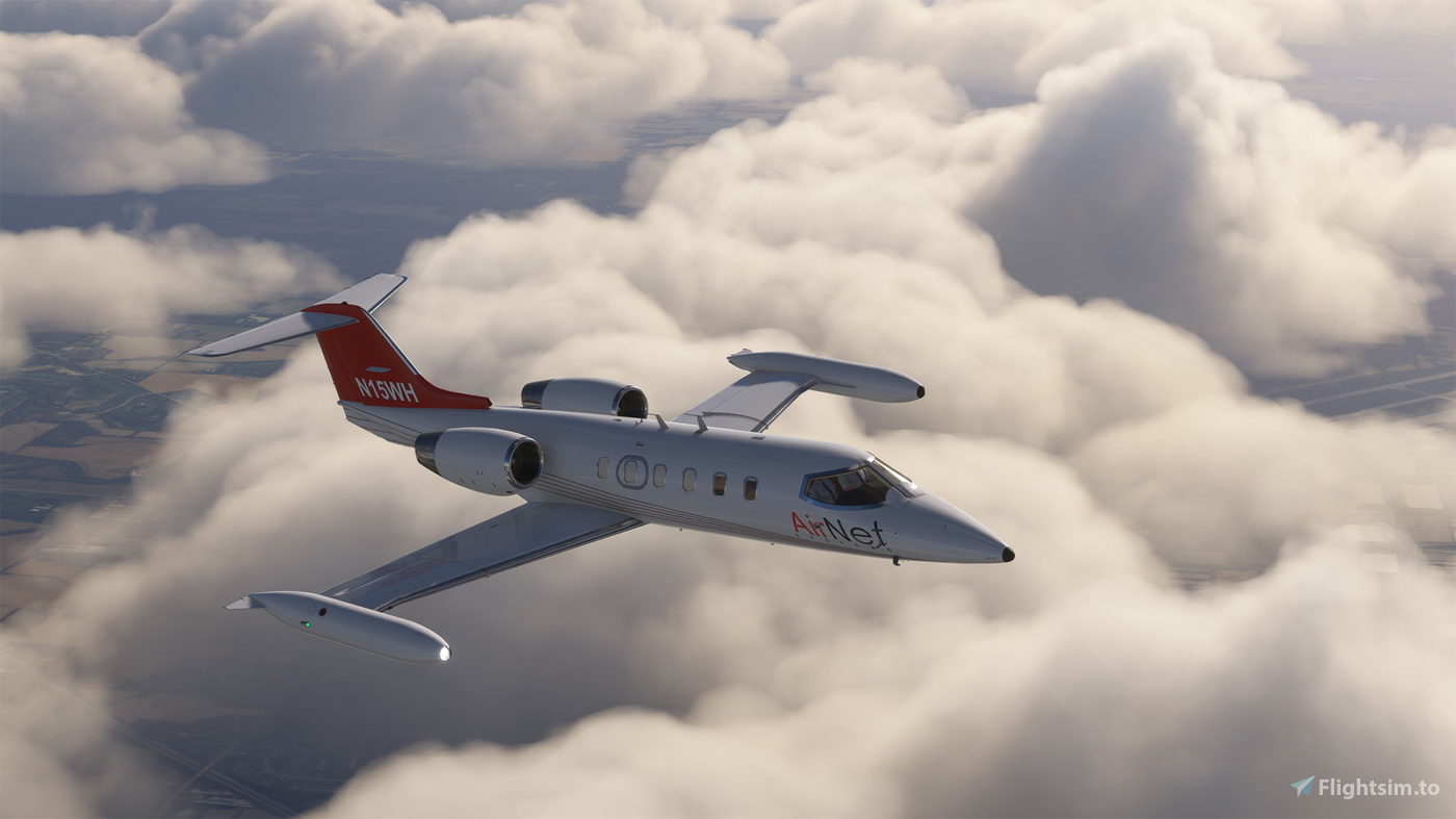 N15WH AirNet (old colors) - Flysimware Learjet 35A for Microsoft Flight ...