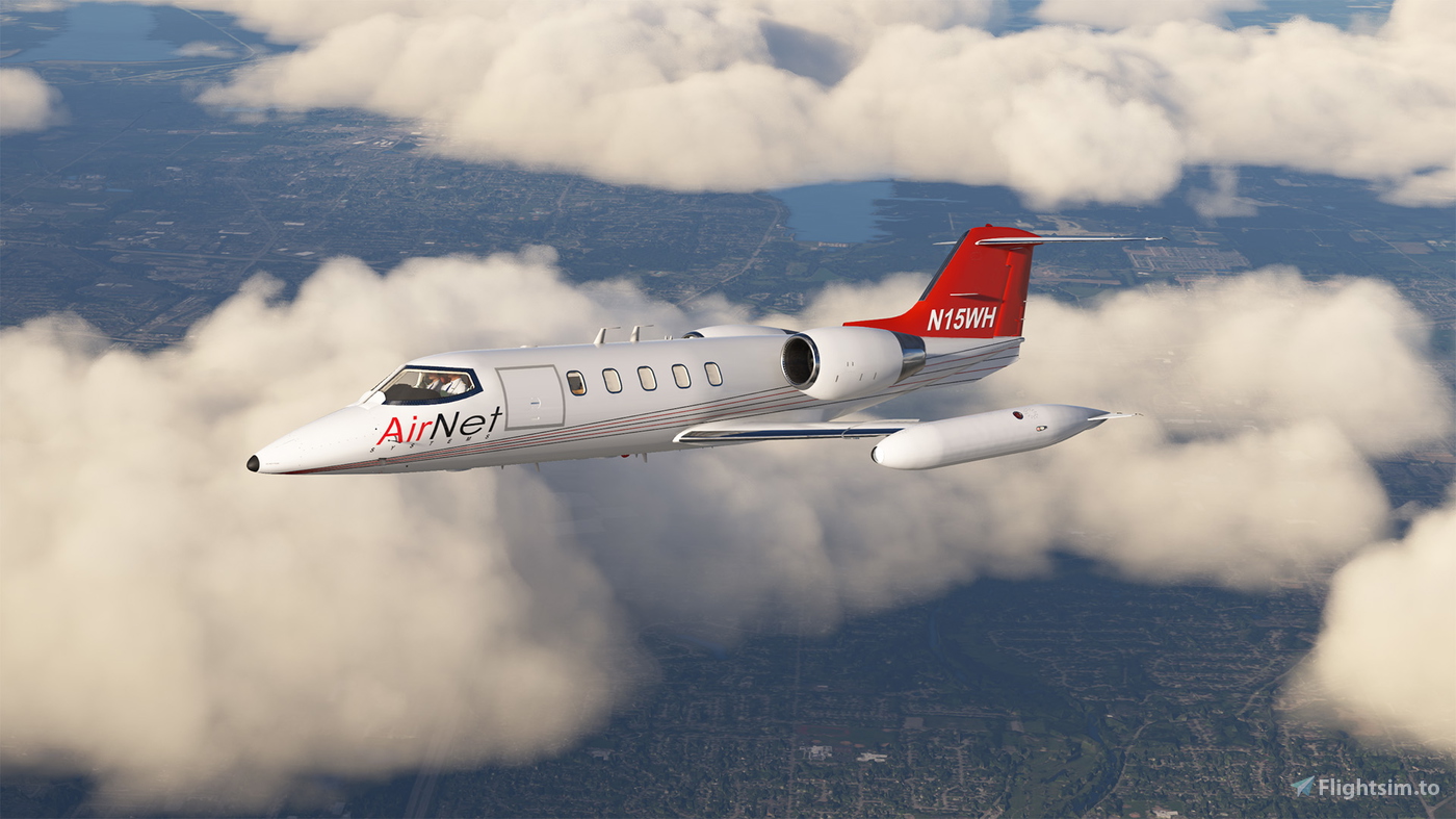 N15WH AirNet (old colors) - Flysimware Learjet 35A for Microsoft Flight ...