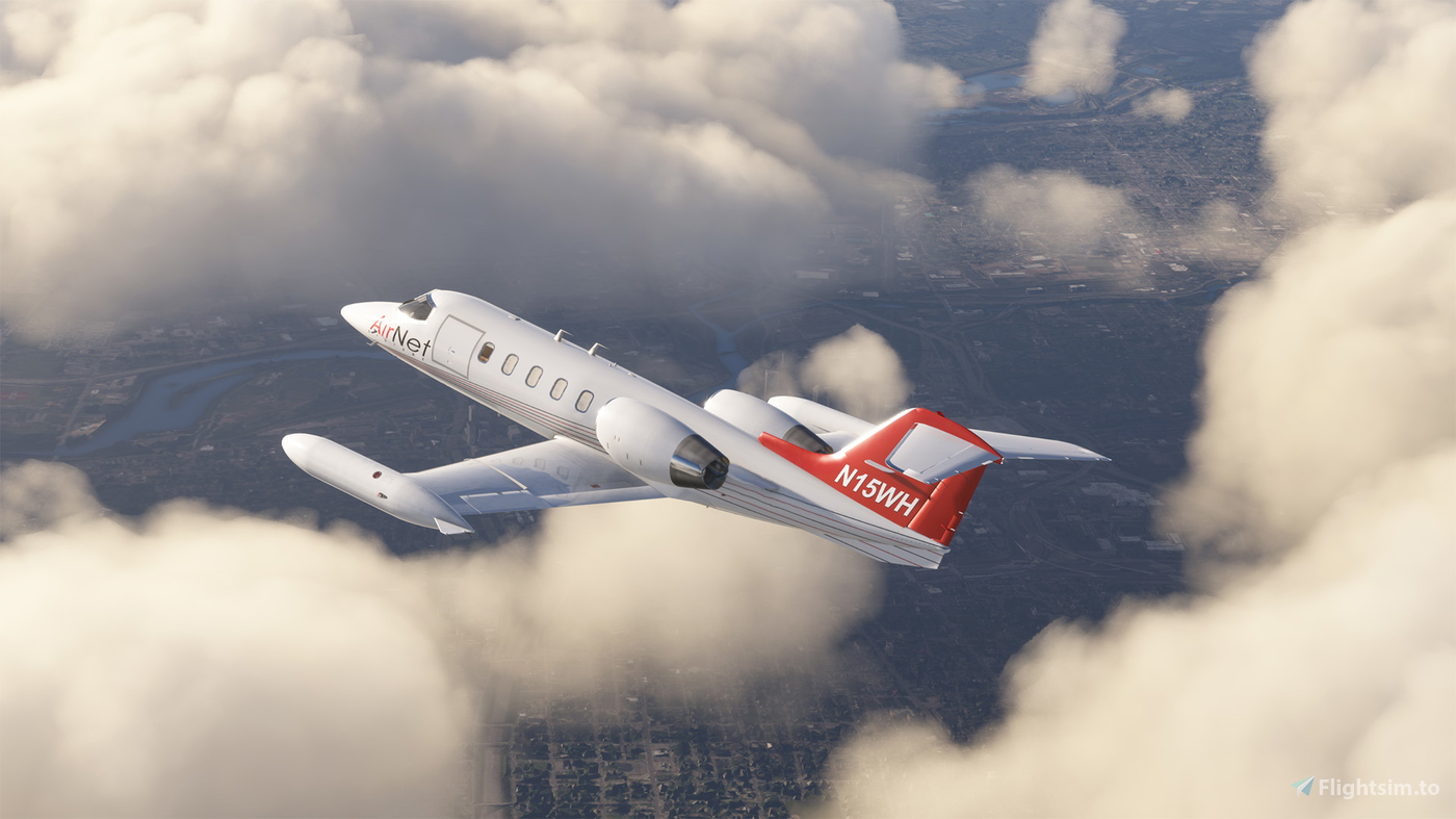 N15WH AirNet (old colors) - Flysimware Learjet 35A for Microsoft Flight ...