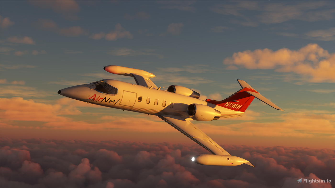 N15WH AirNet (old colors) - Flysimware Learjet 35A for Microsoft Flight ...