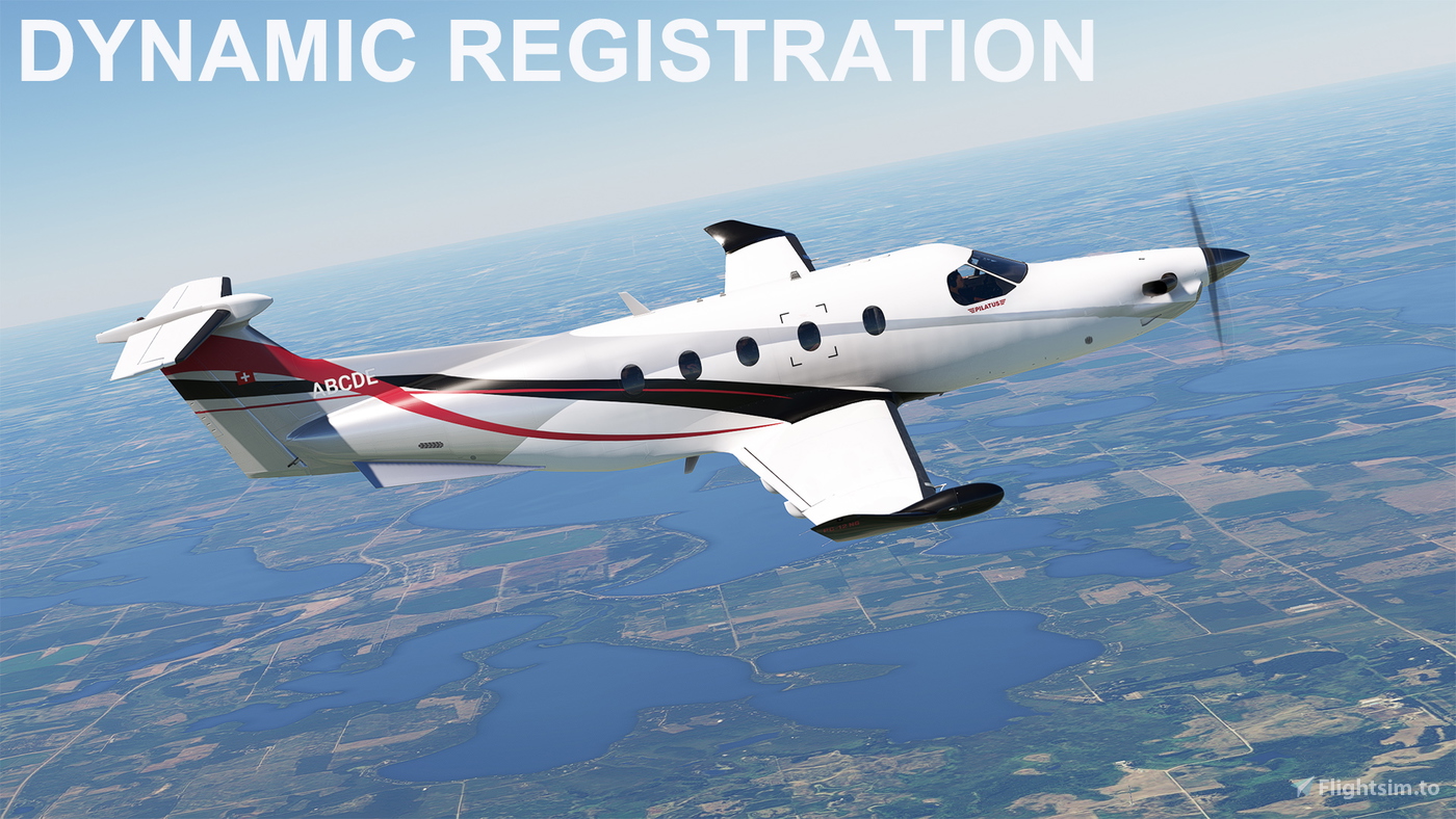 N595BB + Dynamic Reg (all variants) for SWS PC12 for Microsoft Flight ...