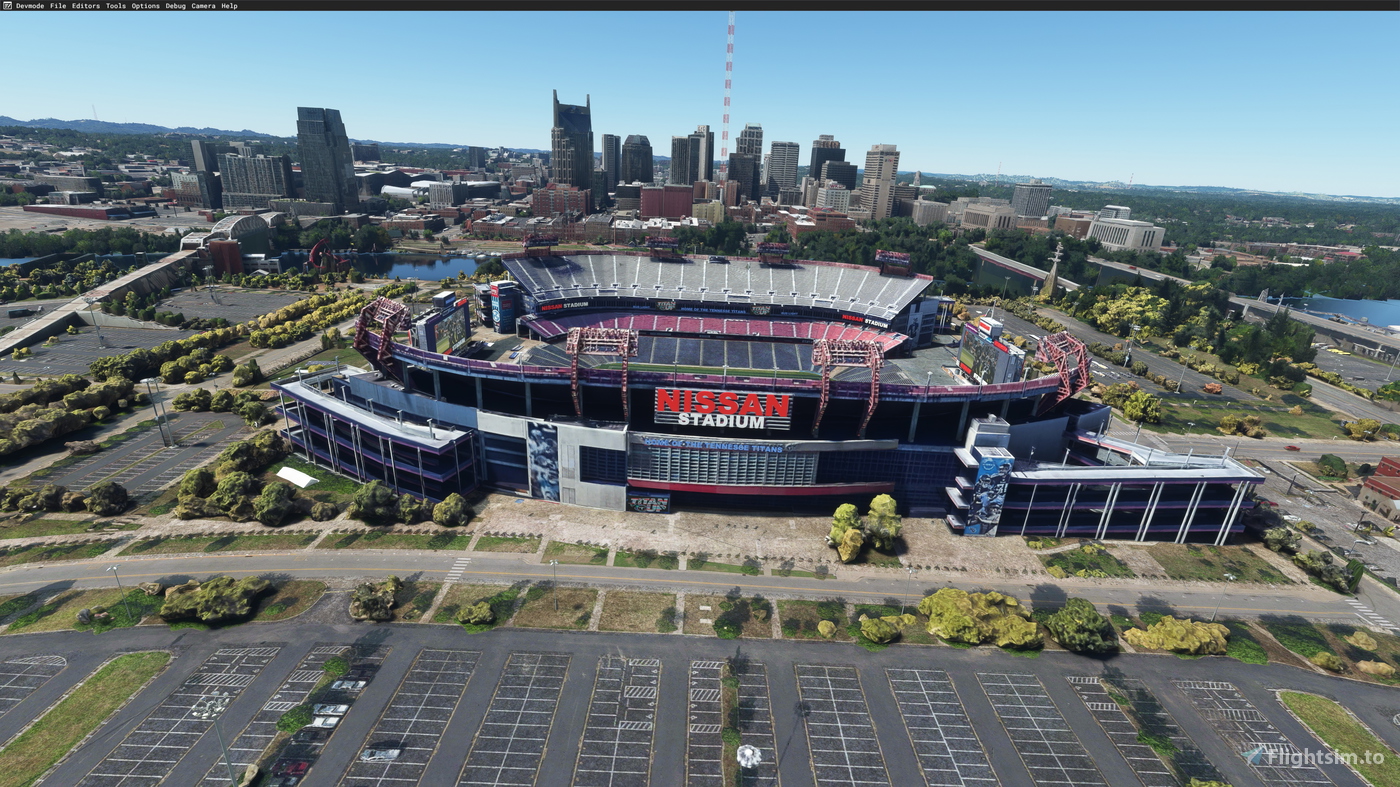 Nashville Nissan Stadium Earth and Night Lighting MSFS 2020 for ...