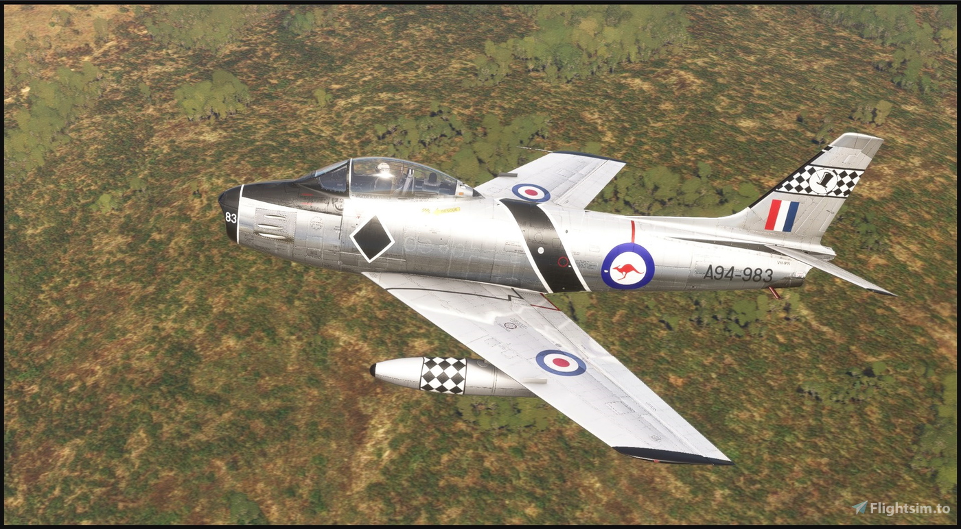 North American F-86 as CAC Sabre"No. 75 Squadron RAAF" for Microsoft ...