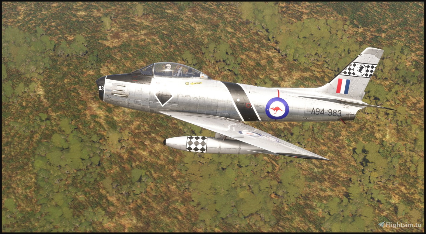 North American F-86 as CAC Sabre"No. 75 Squadron RAAF" for Microsoft ...