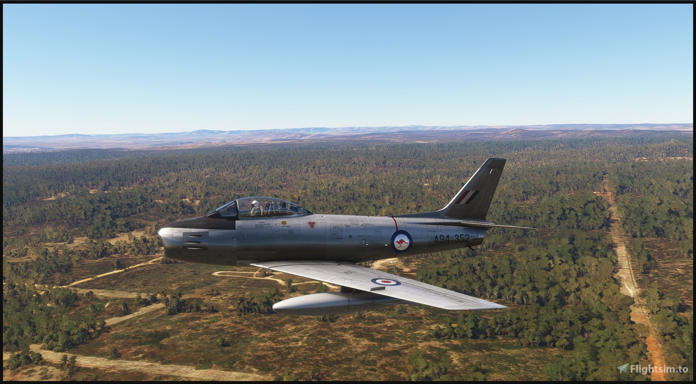 North American F-86 as CAC Sabre "RAAF A94-352" for Microsoft Flight ...