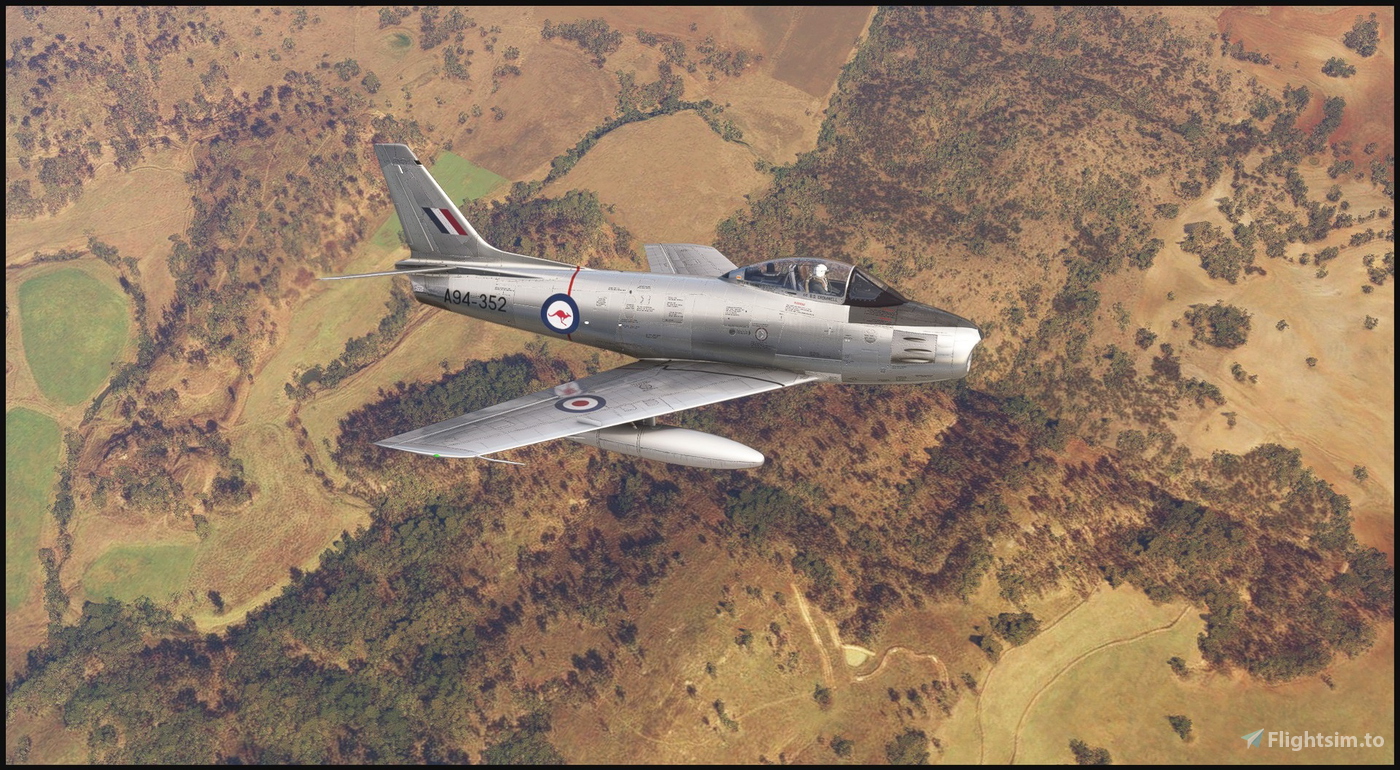North American F-86 as CAC Sabre "RAAF A94-352" for Microsoft Flight ...
