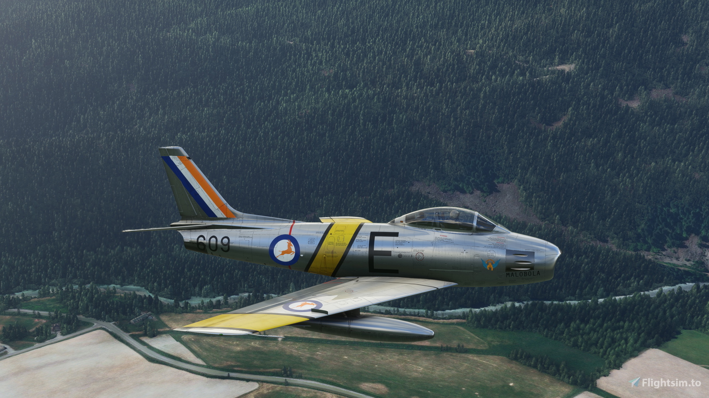 North American F-86 Sabre SAAF #609 E "Malobola" for Microsoft Flight ...