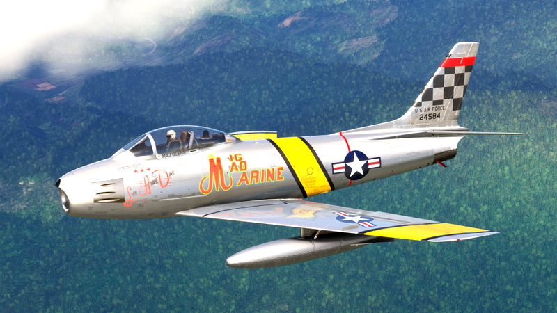 North American F-86 Sabre USAF 52-4584 "Mig Mad Marine" John Glenn for ...