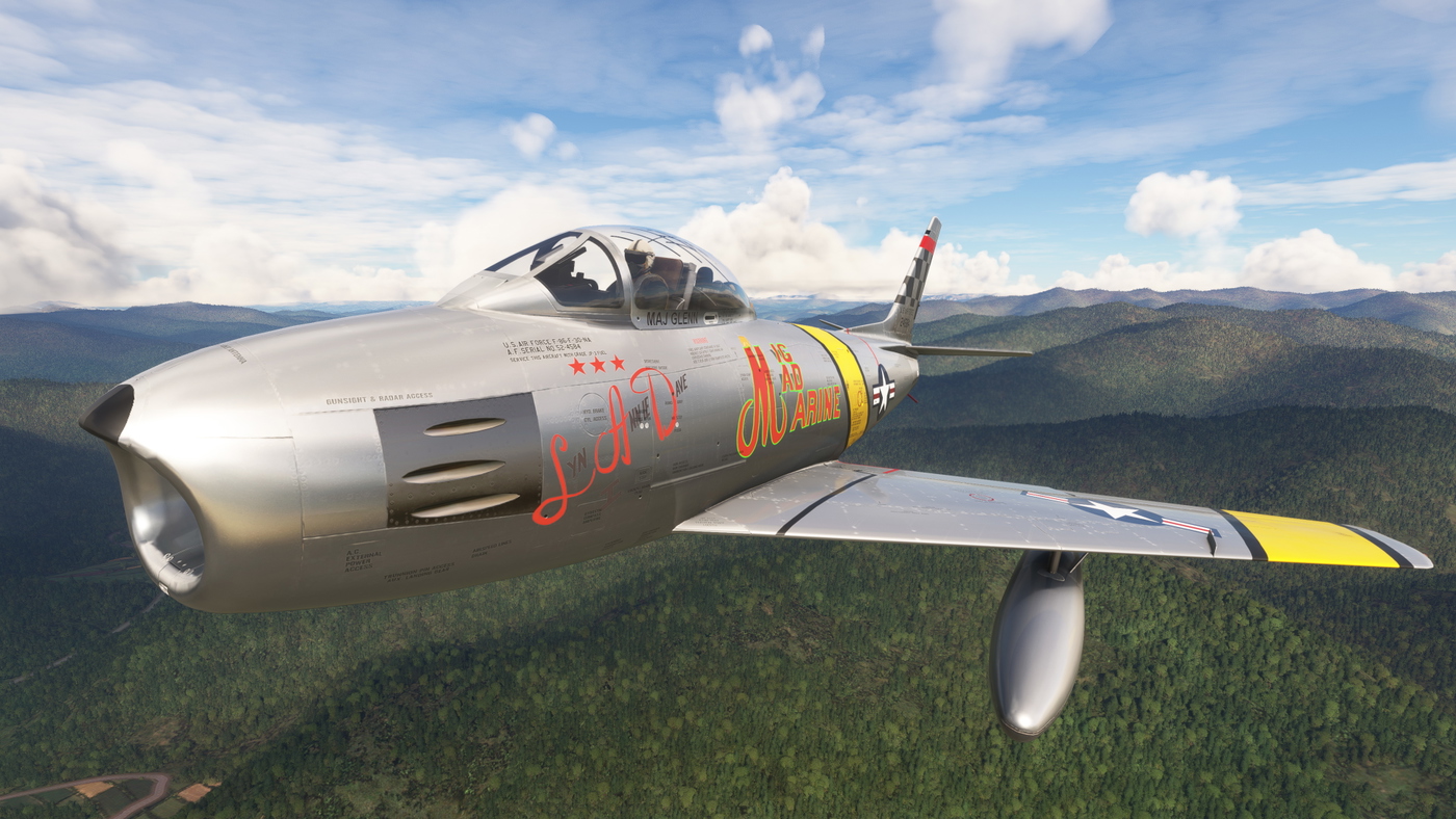 North American F-86 Sabre USAF 52-4584 "Mig Mad Marine" John Glenn for ...