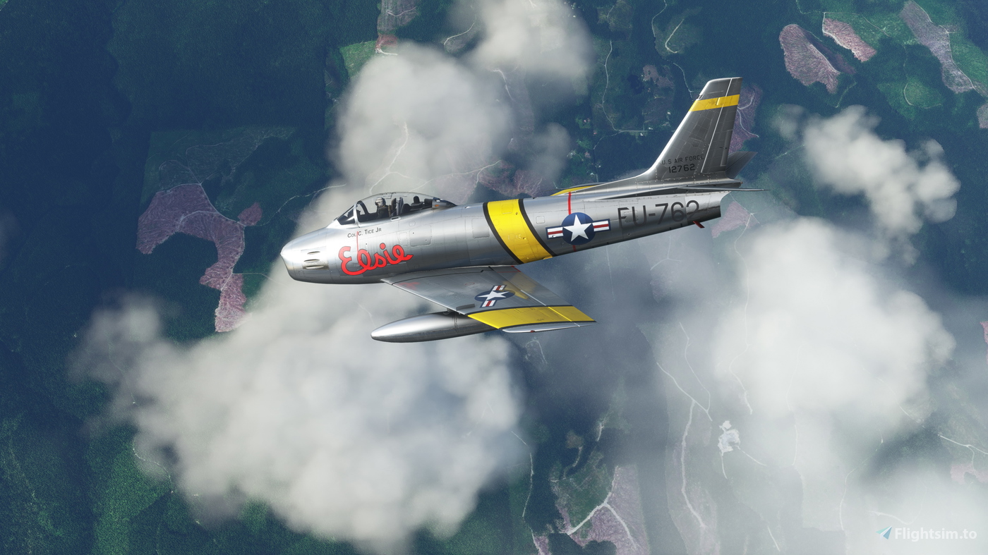 North American F-86 Sabre USAF 51st FIW FU-762 "Elsie" for Microsoft ...