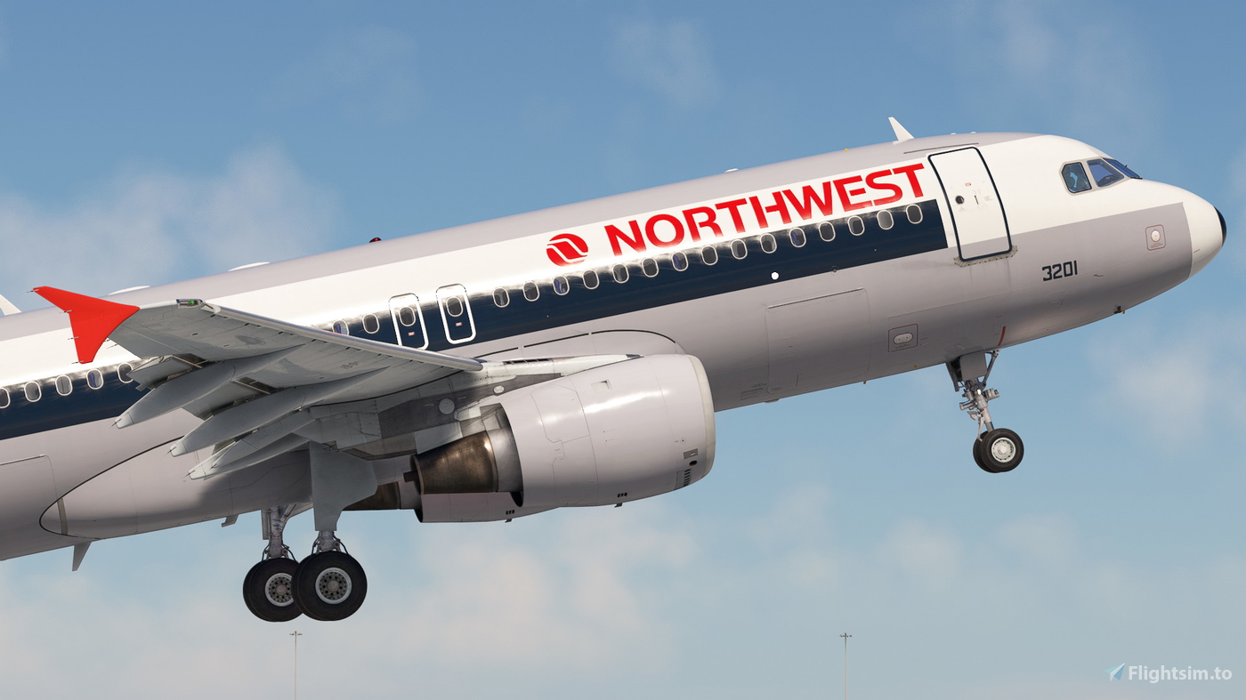 Northwest Airlines 'Orient'| N301US | w/Cabin | Fenix A320 (8K + 4K ...