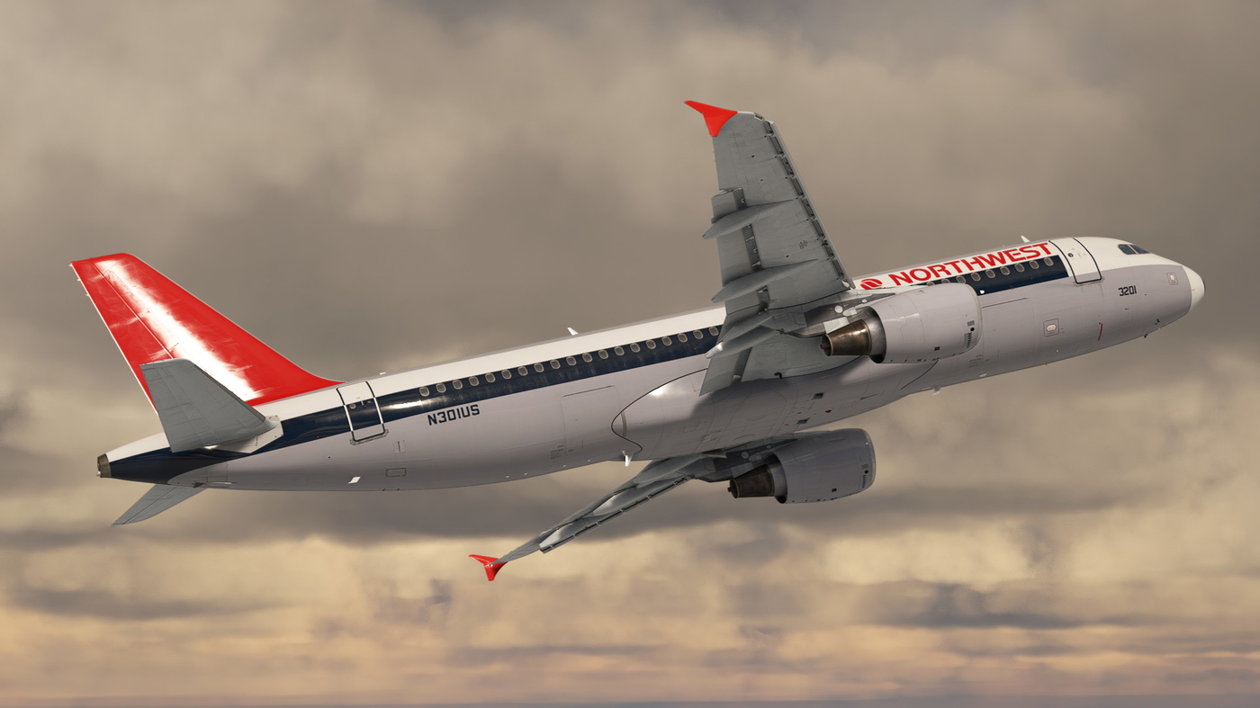 Northwest Airlines 'Orient'| N301US | w/Cabin | Fenix A320 (8K + 4K ...