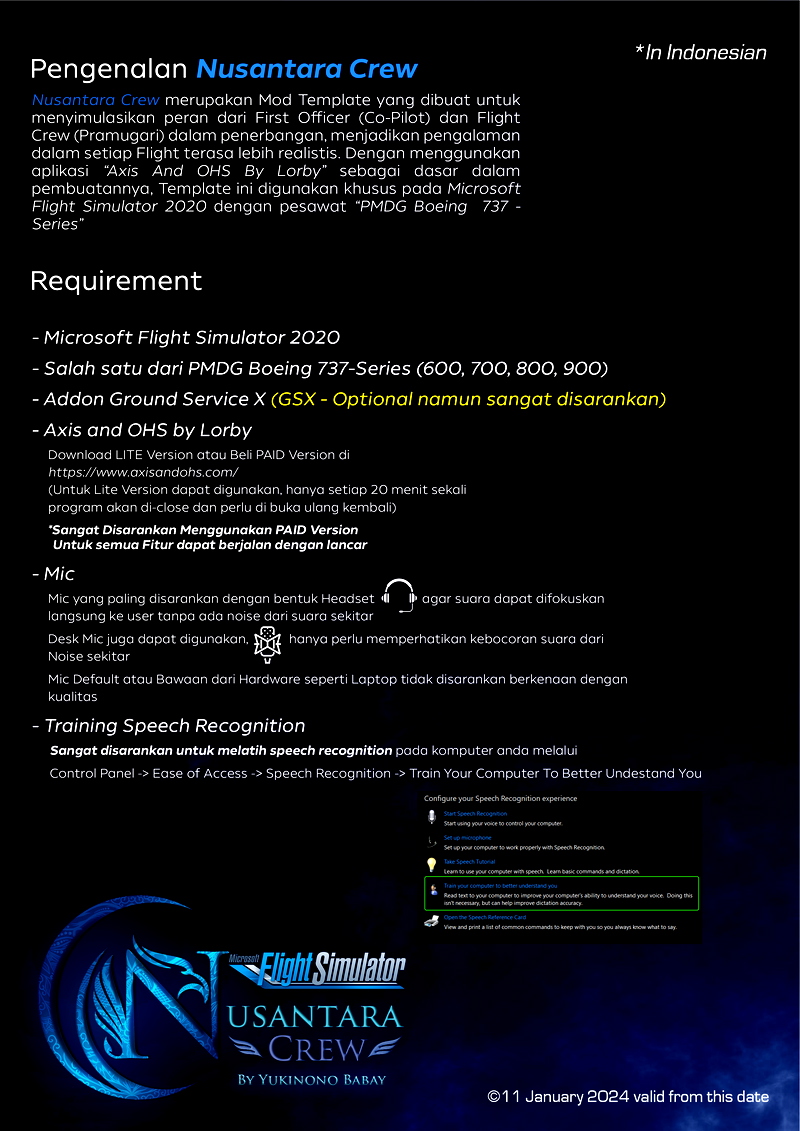 Nusantara Crew PMDG 737-Series for Microsoft Flight Simulator | MSFS