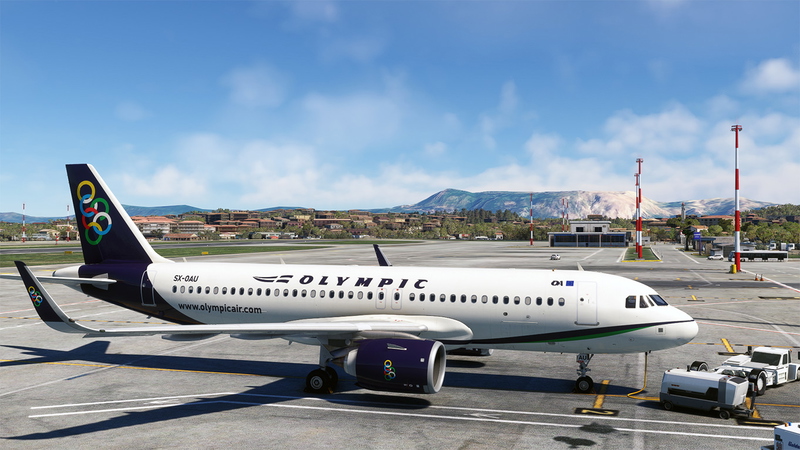 Olympic Air Airbus A320 v2 NEO by iniBuilds for Microsoft Flight Simulator | MSFS