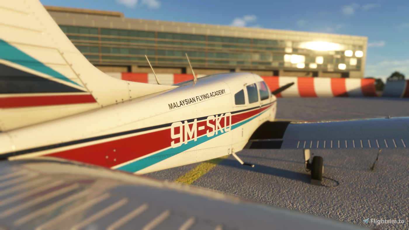 Just Flight PA 28 Warrior II Malaysian Flying Academy (9M-SKQ) reworked ...