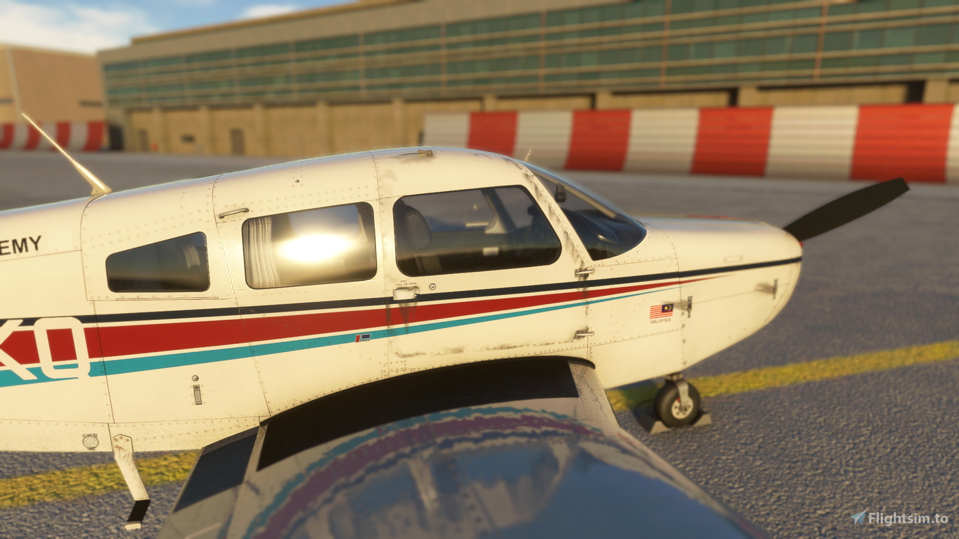 Just Flight PA 28 Warrior II Malaysian Flying Academy (9M-SKQ) reworked ...