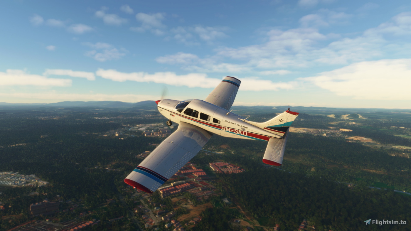Just Flight PA 28 Warrior II Malaysian Flying Academy (9M-SKQ) reworked ...
