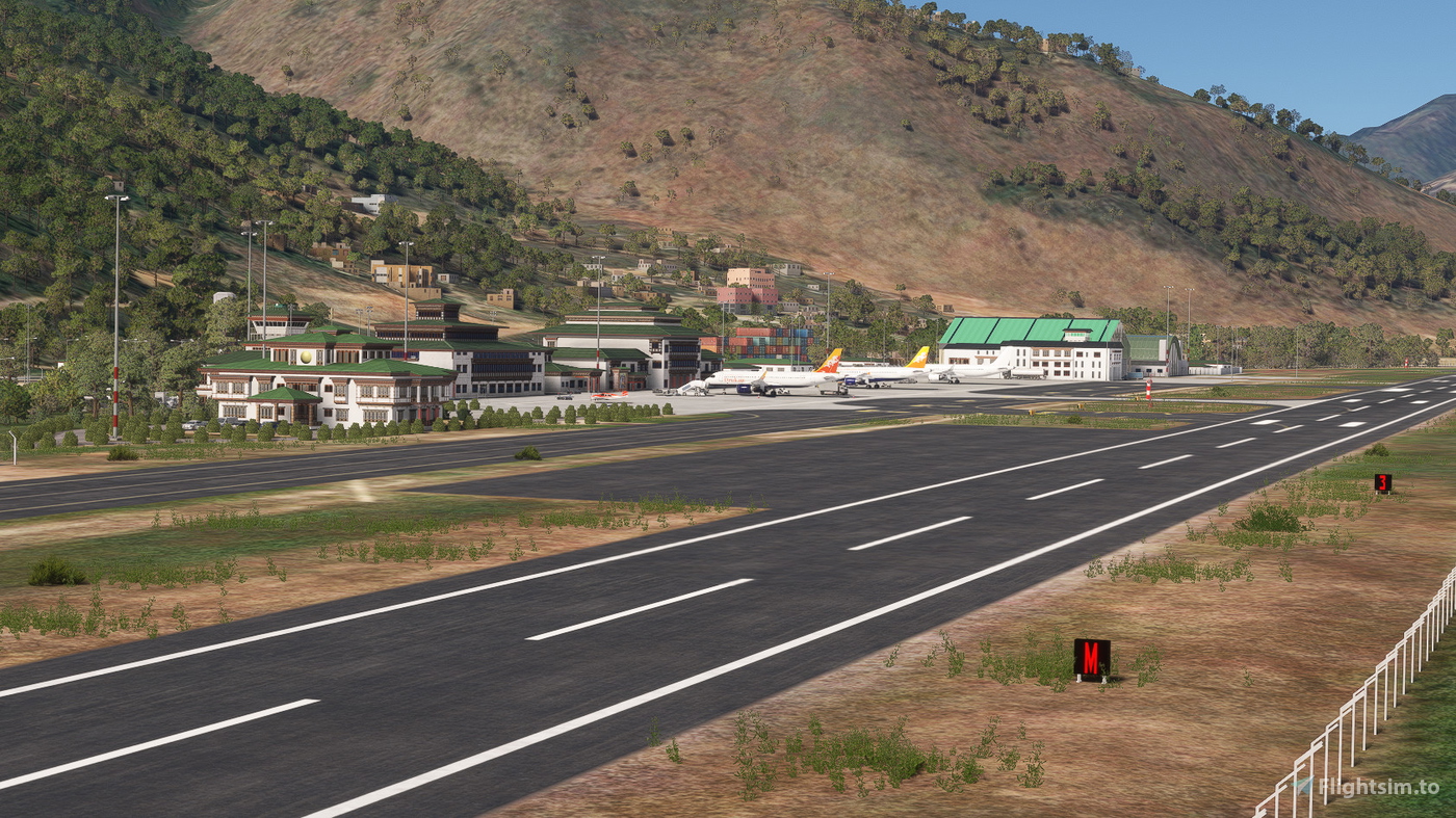 Paro Airport (VQPR) Remake and Nearby Landmarks for Microsoft Flight ...