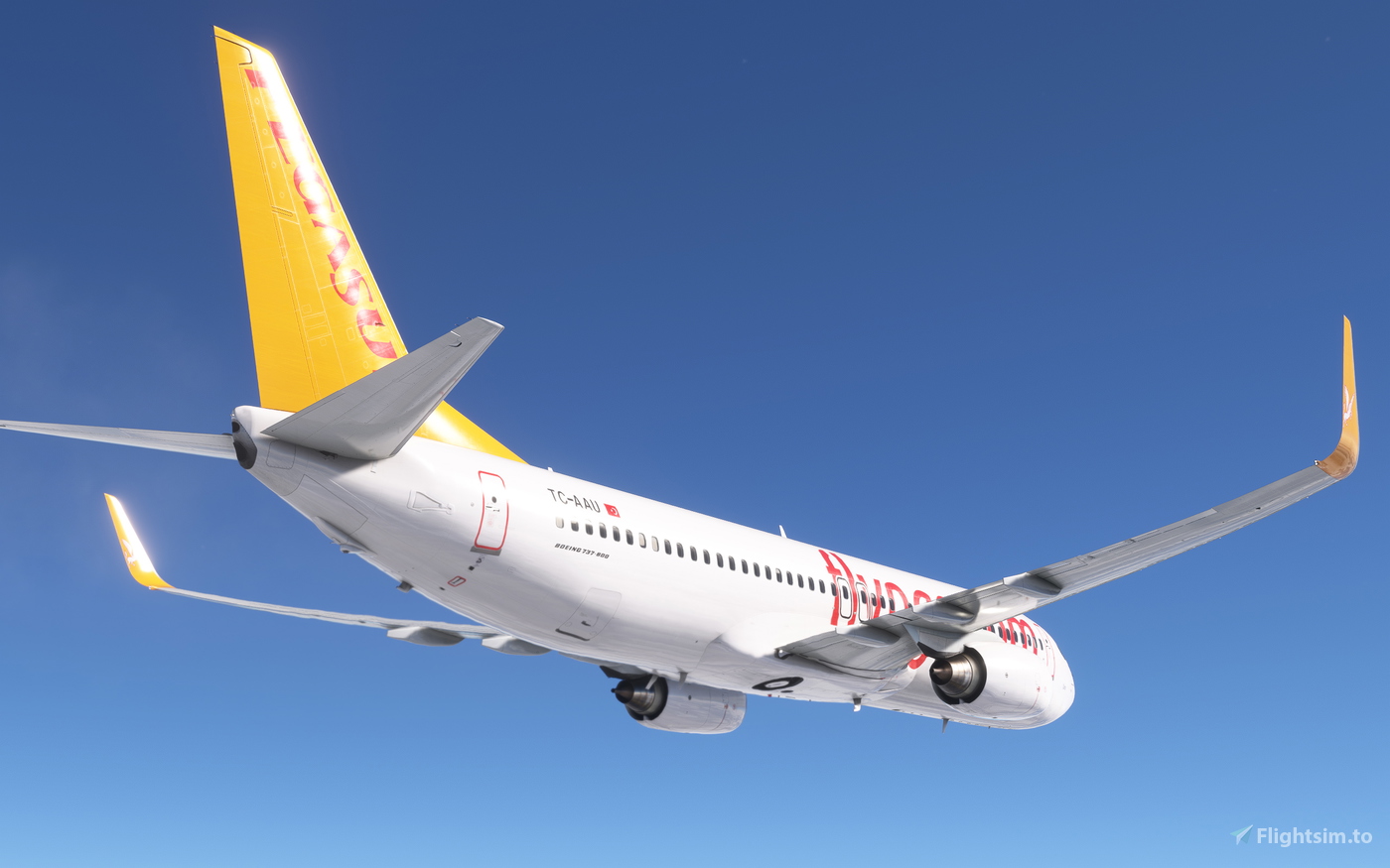 Pegasus Airlines Boeing 737-800 PMDG BW TC-AAU (2016) for Microsoft Flight Simulator | MSFS