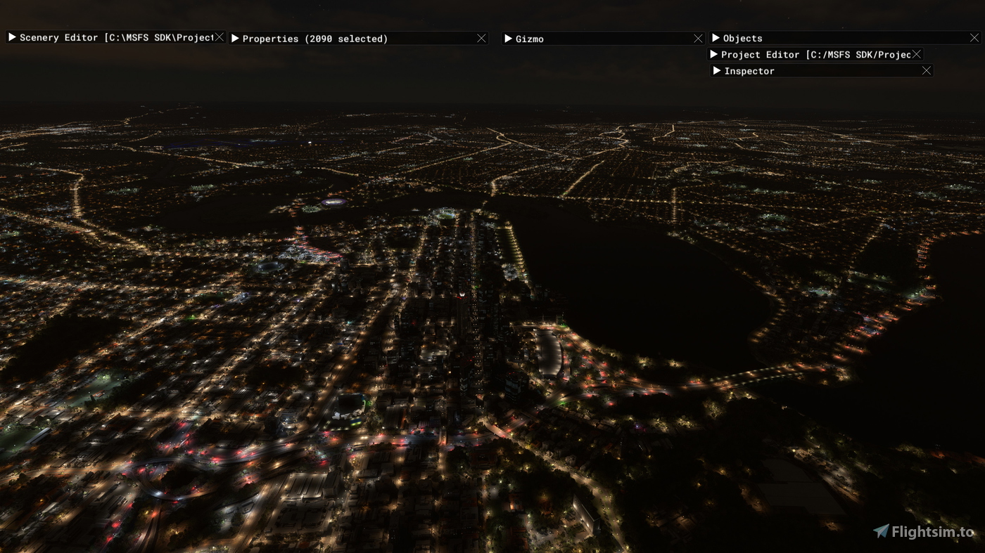Perth downtown night enhancement for Microsoft Flight Simulator | MSFS