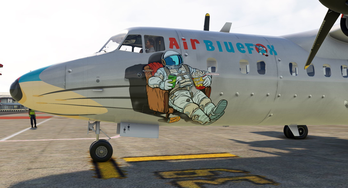 Pilots aircraft DHC7 - Dash 7 Air BlueFox VA Livery for Microsoft ...