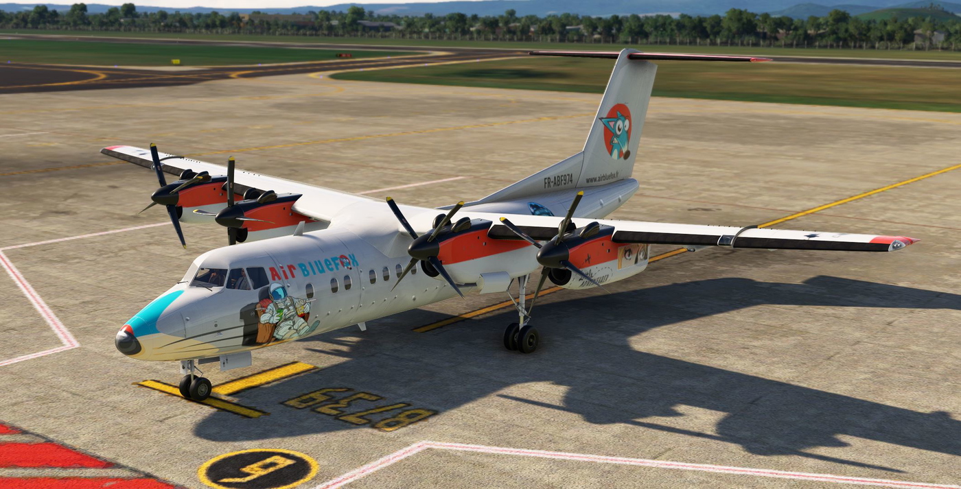 Pilots aircraft DHC7 - Dash 7 Air BlueFox VA Livery for Microsoft ...