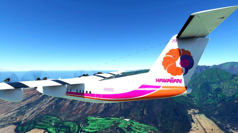 Pilot's Dash 7 Hawaiian Airlines (N890S) for Microsoft Flight Simulator ...