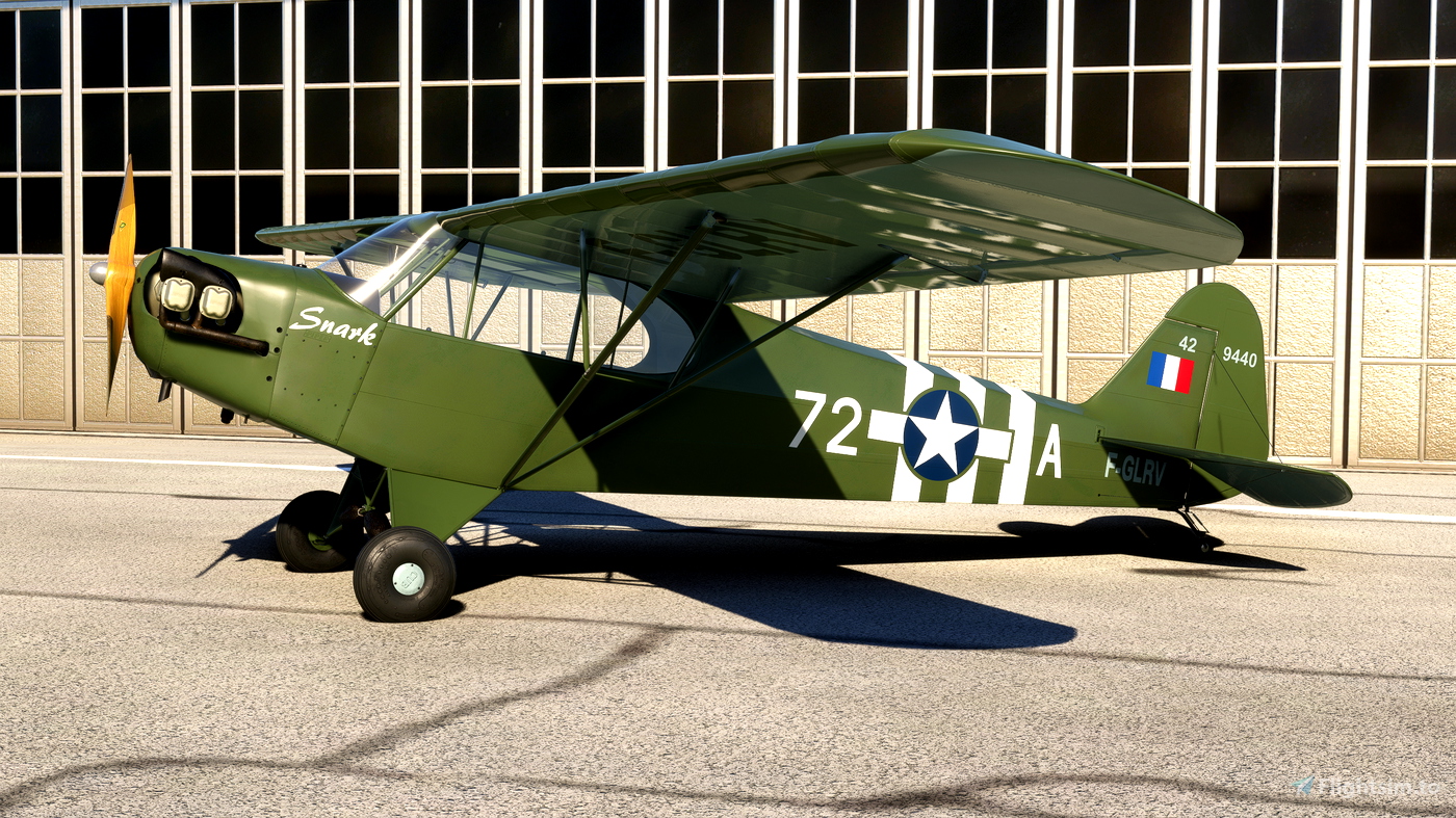Piper J-3 (L-4) Cub F-GLRV для Microsoft Flight Simulator | MSFS