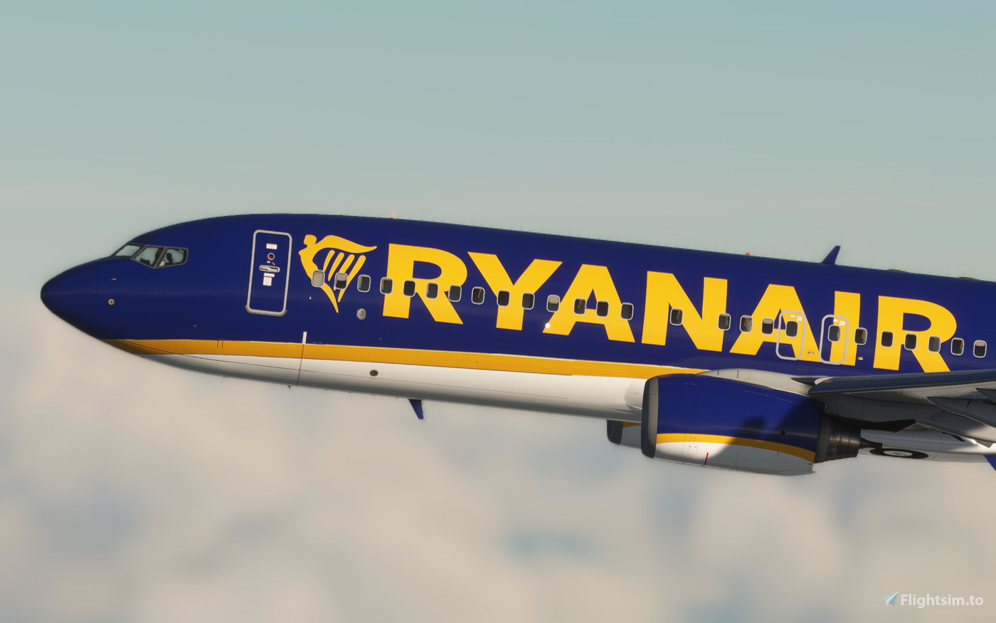 PMDG Boeing 737-800 Ryanair Blue Livery for Microsoft Flight Simulator ...