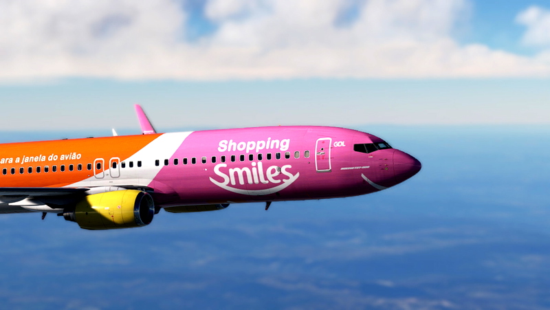 PMDG 737-800 / GOL Linhas Aéreas PR-GXP (Shopping Smiles) for Microsoft Flight Simulator | MSFS