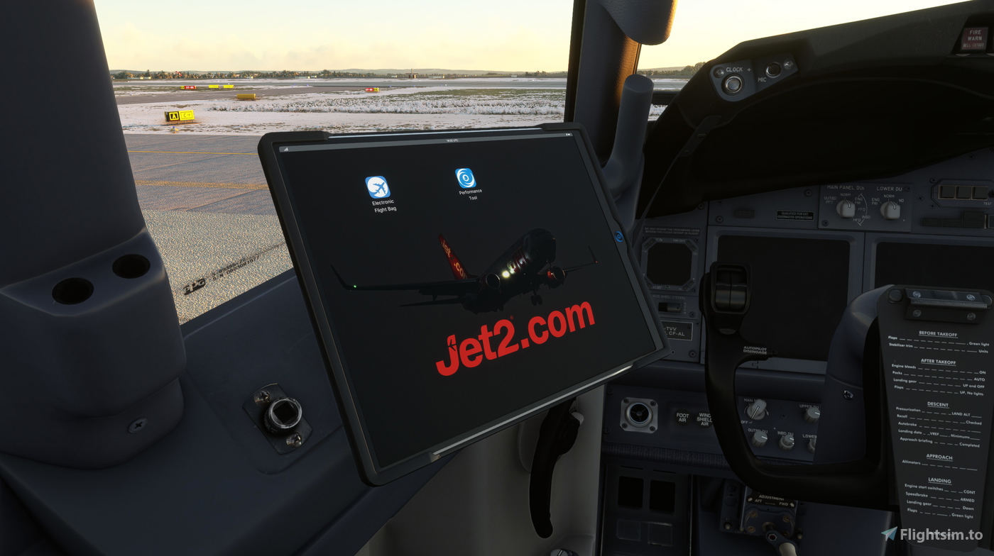 PMDG 737-300/800 JET2.COM DARK EFB 对于 Microsoft Flight Simulator | MSFS