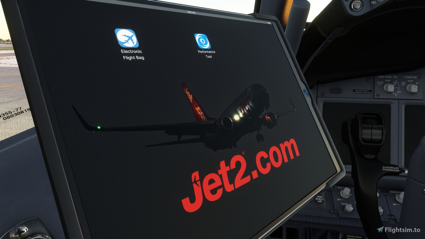 PMDG 737-300/800 JET2.COM DARK EFB for Microsoft Flight Simulator | MSFS