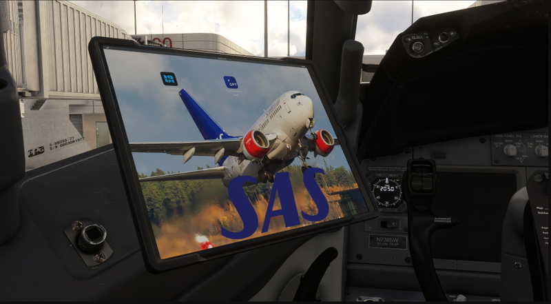 EFB Wallpapers for PMDG Boeing 737-800 on Microsoft Flight Simulator